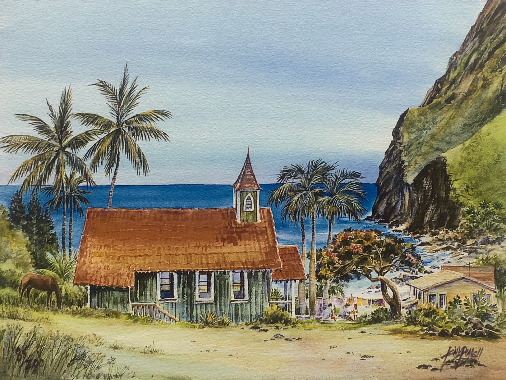 Beneath the Palms | Kingwell Island Art